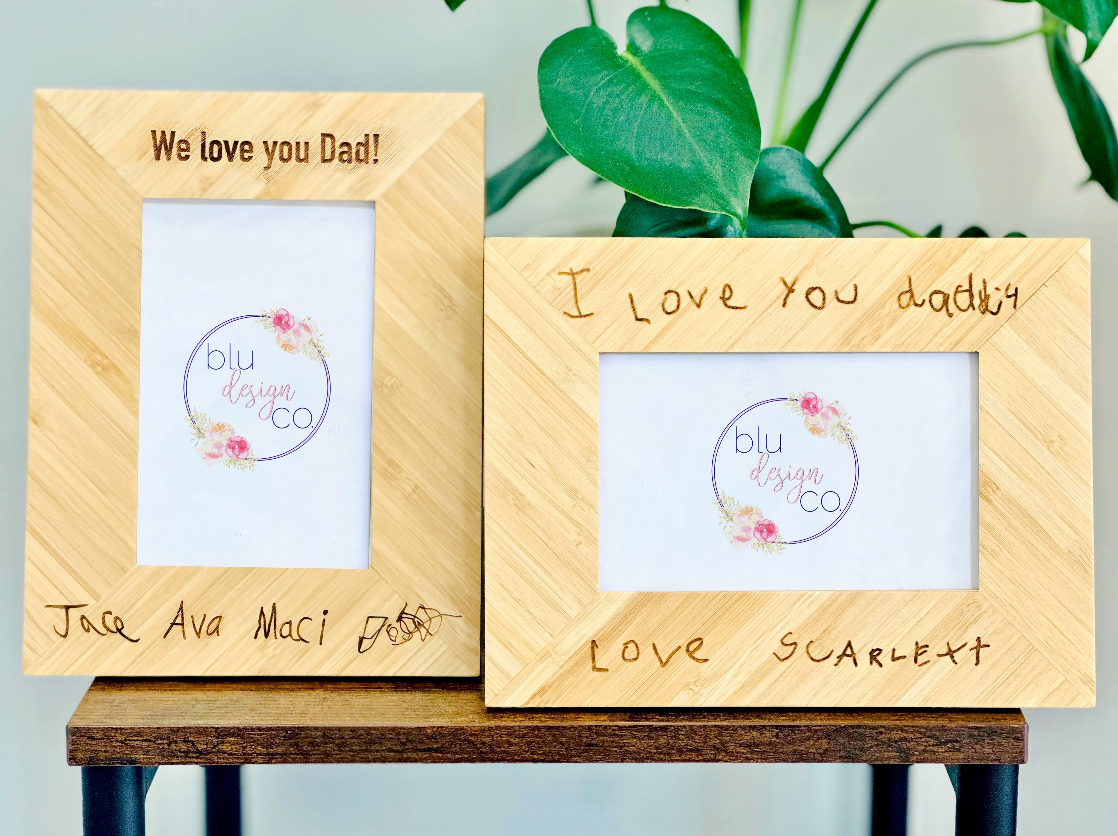 Custom Wooden Handwriting Photo Frame – Blu Design Company