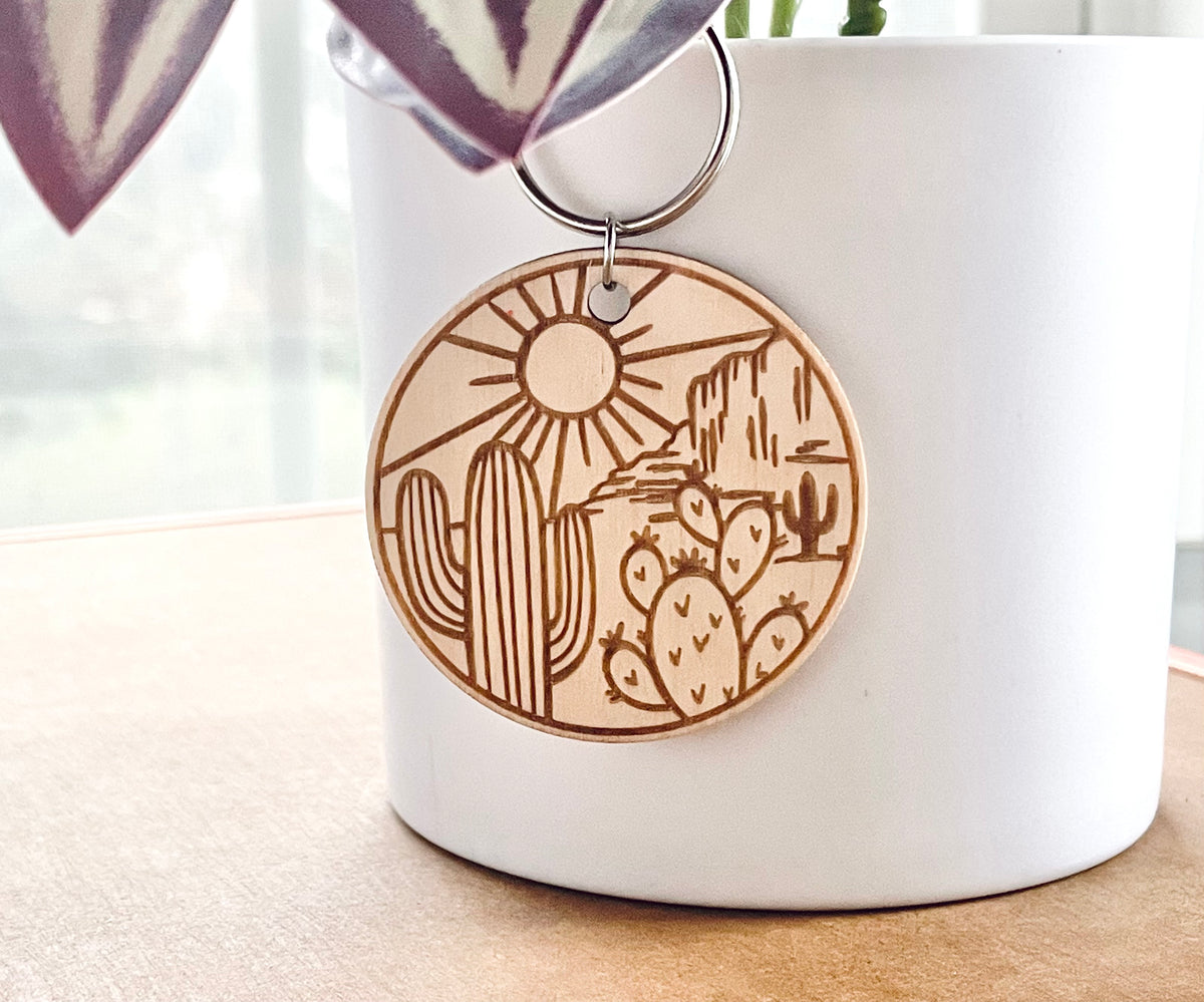 Cactus Desert Keychain – Blu Design Company